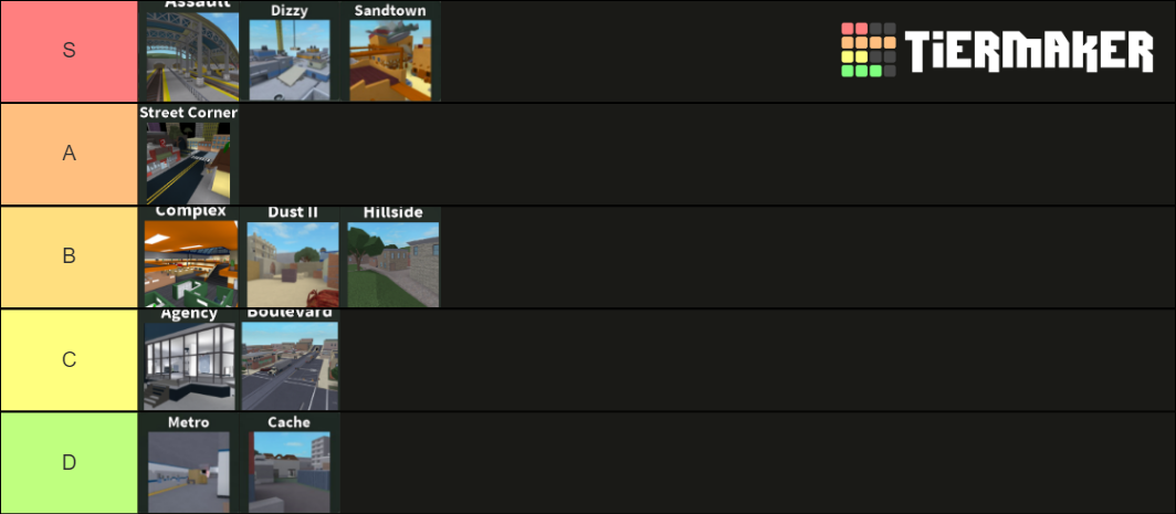 Arsenal Maps (ROBLOX) Tier List (Community Rankings) - TierMaker