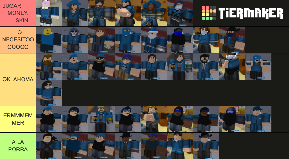 Arsenal Skins (ROBLOX) Tier List (Community Rankings) - TierMaker