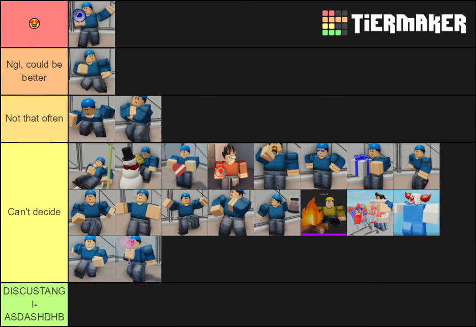 Arsenal Taunts List Tier List (Community Rankings) - TierMaker