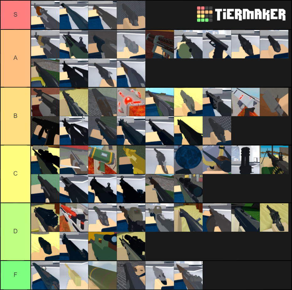 Arsenal Weapon (UPDATED) Tier List (Community Rankings) - TierMaker