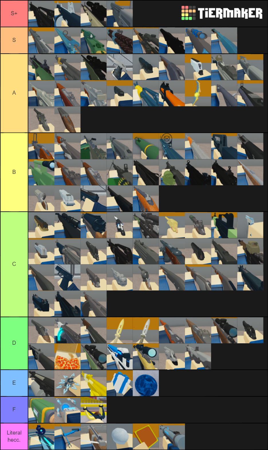 Arsenal weapons: . Tier List (Community Rankings) - TierMaker