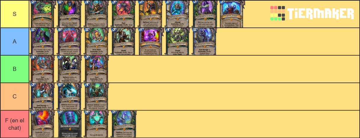 Ashes of outland full set Tier List (Community Rankings) - TierMaker