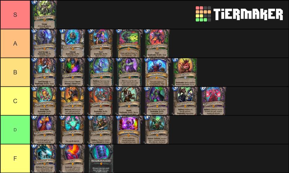 Ashes of outland full set Tier List (Community Rankings) - TierMaker
