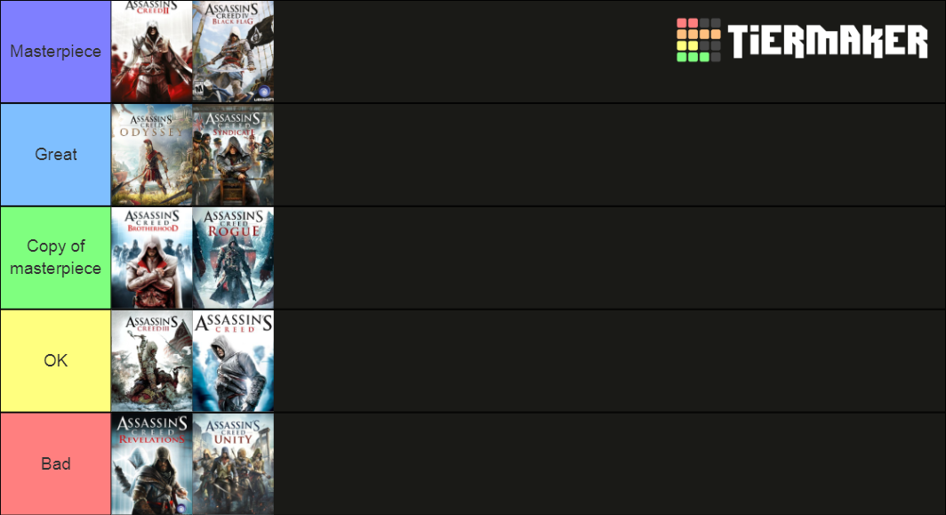 Assassin's Creed Games Tier List (Community Rankings) - TierMaker