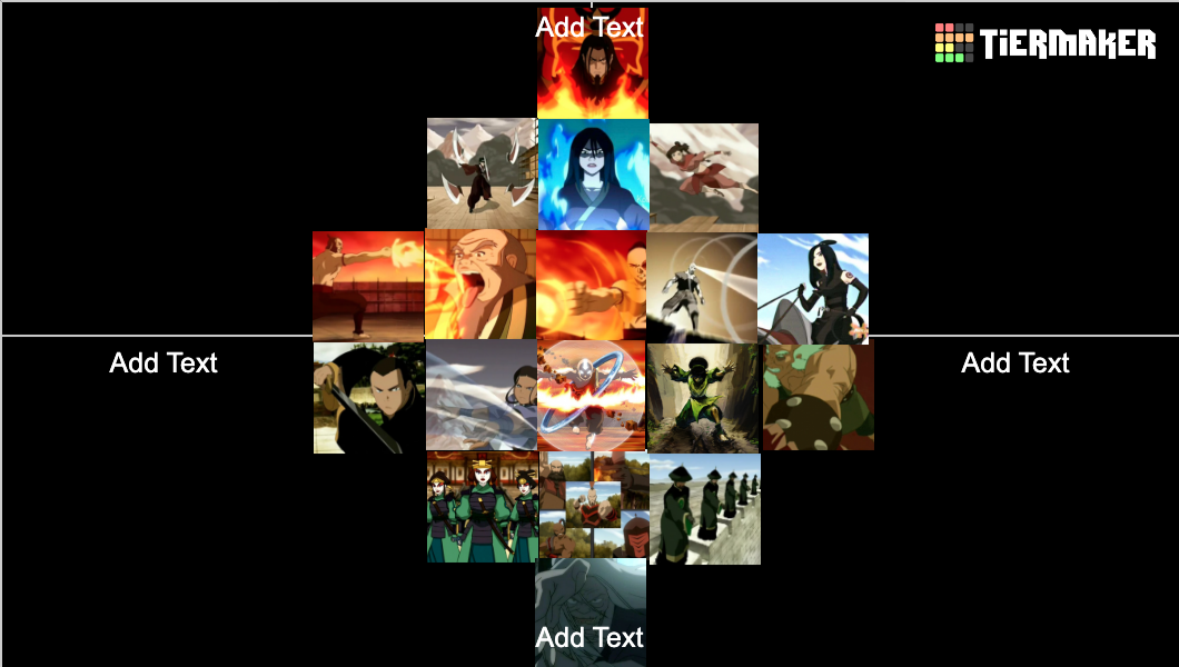 ATLA Fighting roster With Tier List (Community Rankings) - TierMaker