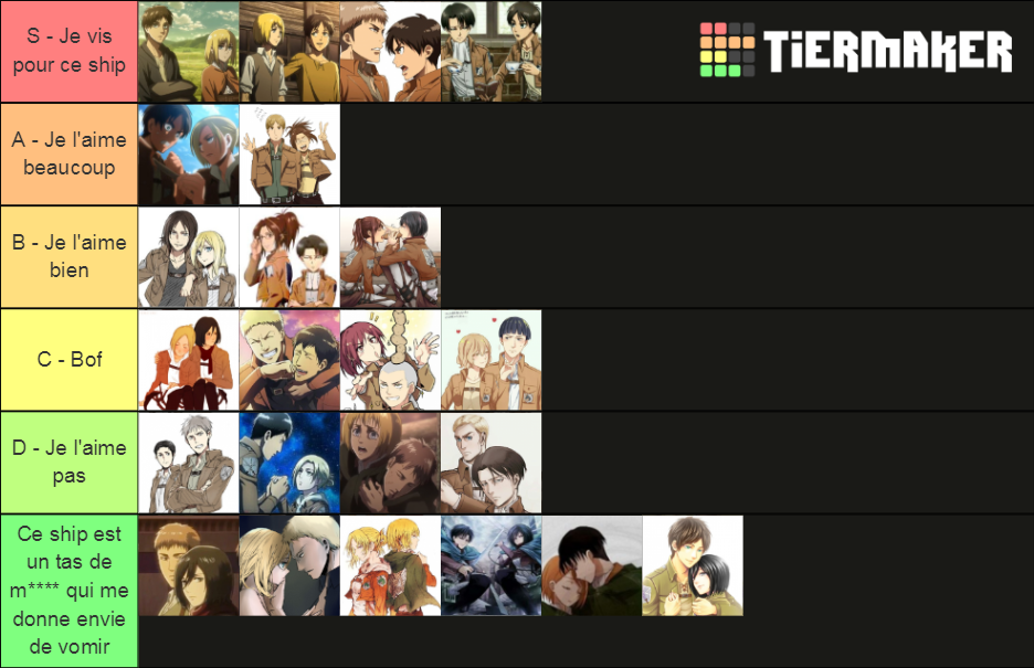 Attack on titan ships Tier List (Community Rankings) - TierMaker