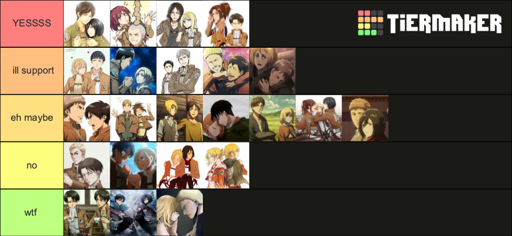 Attack on titan ships Tier List (Community Rankings) - TierMaker
