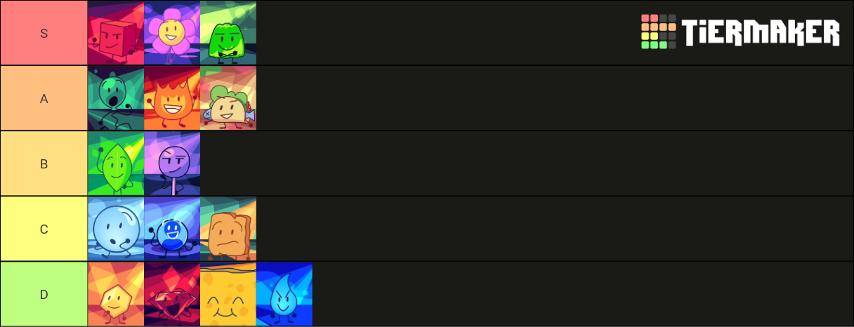 Battle for BFB (Polysided's icons) Tier List (Community Rankings) - TierMaker