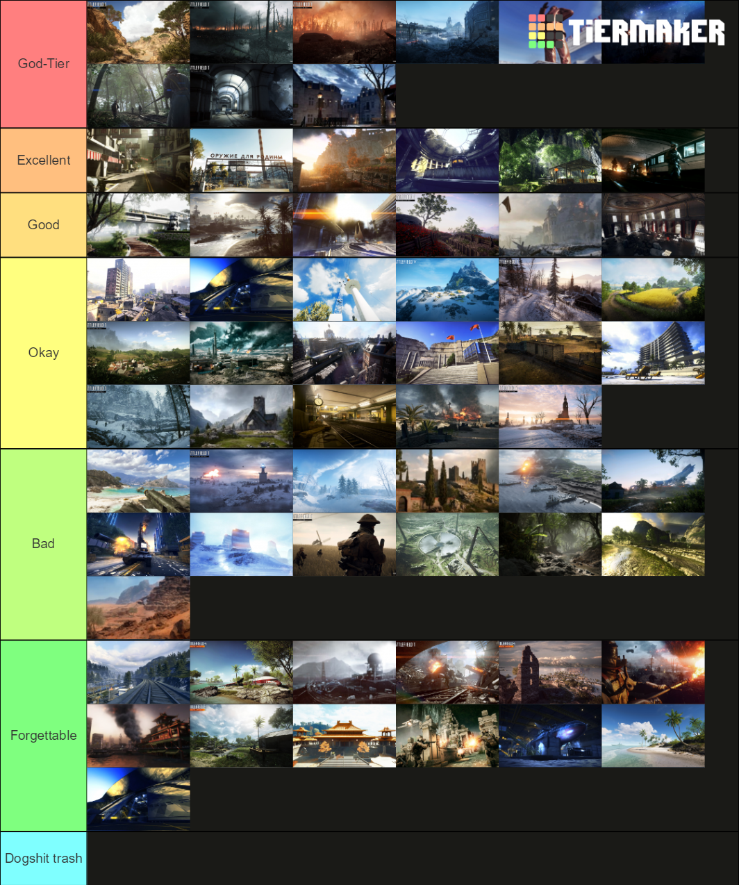 Battlefield Maps (4, 1, V) Tier List (Community Rankings) - TierMaker