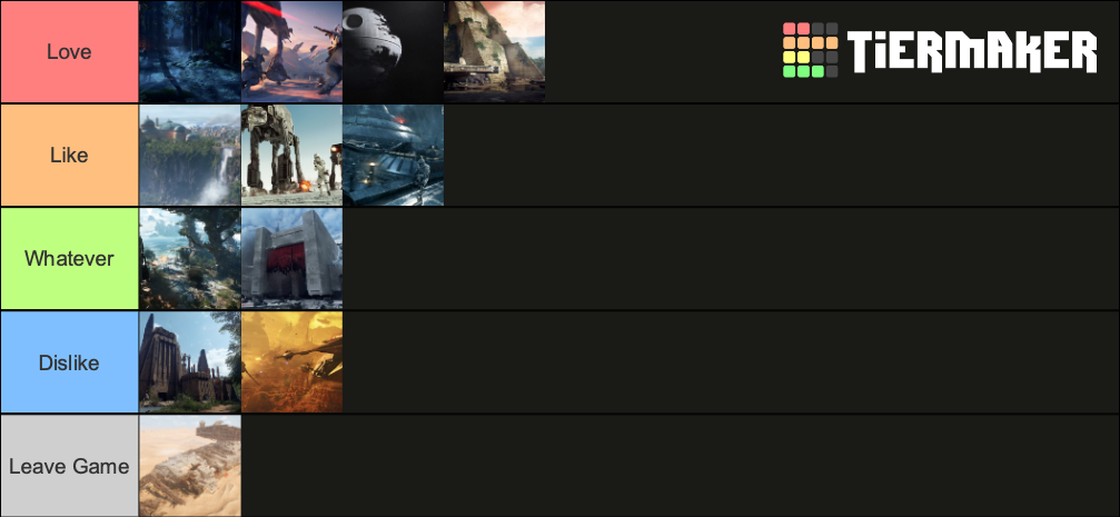 Battlefront II GA Map List Tier List (Community Rankings) - TierMaker