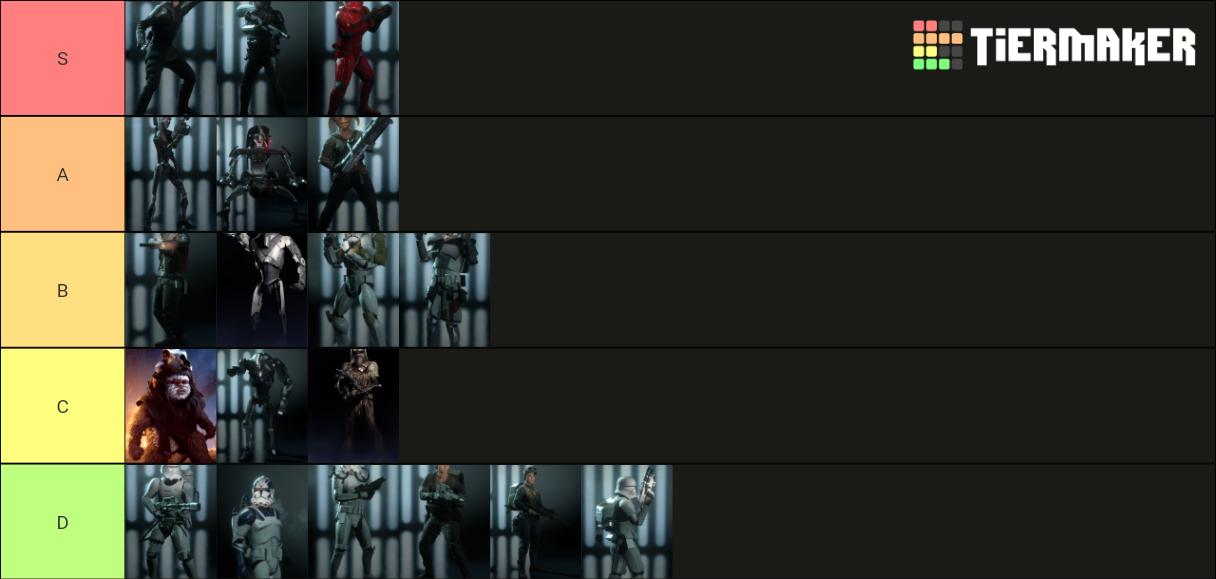 Battlefront Ii Reinforcements Tier List Community Rankings Tiermaker