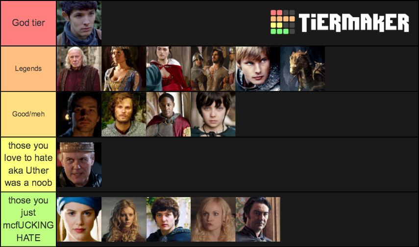 BBC's Merlin Tier List (Community Rankings) - TierMaker