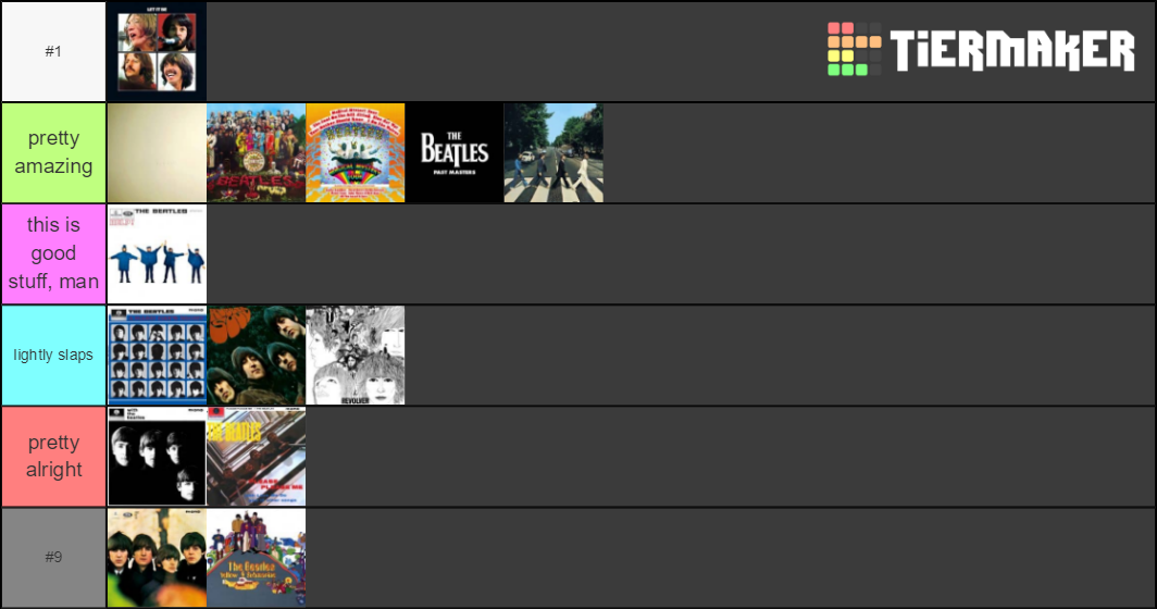 beatles album Tier List (Community Rankings) - TierMaker