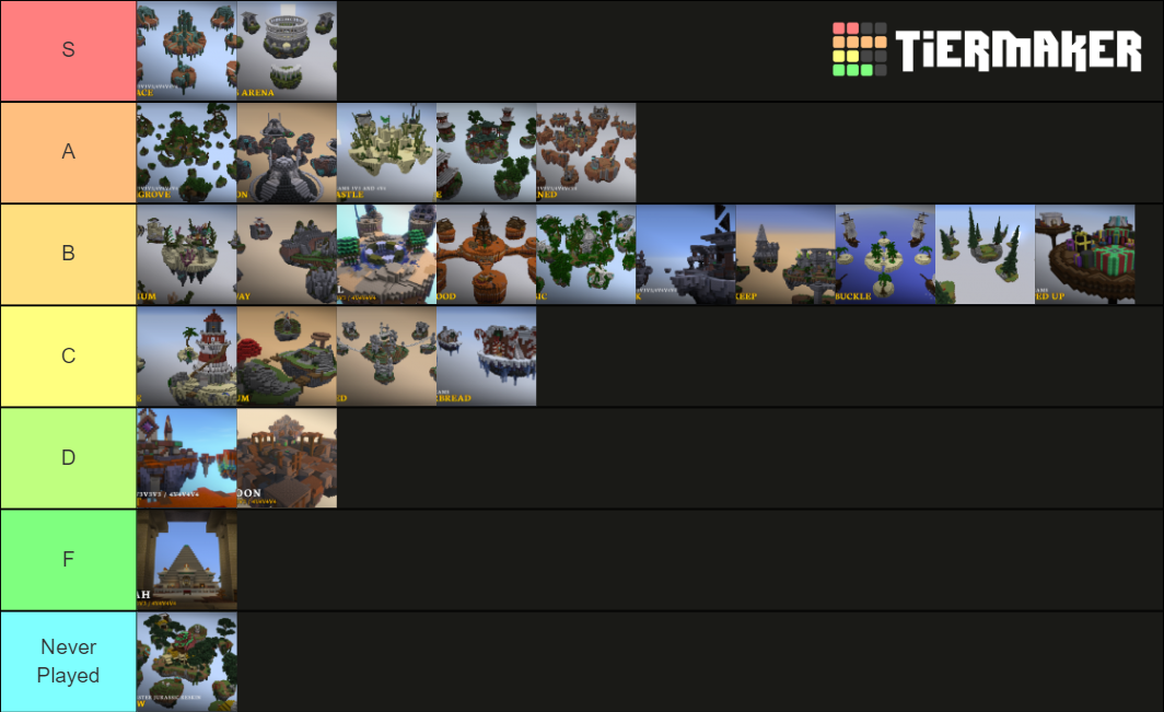 Bedwars Maps Tier List (Community Rankings) - TierMaker