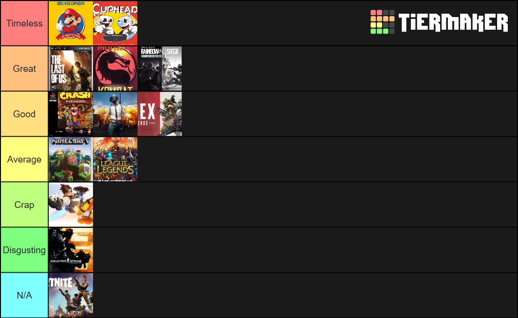Best game series of all time Tier List (Community Rankings) - TierMaker