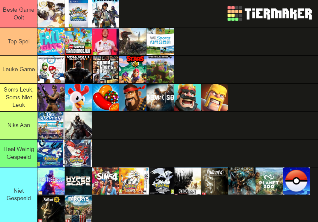Best games Tier List (Community Rankings) - TierMaker