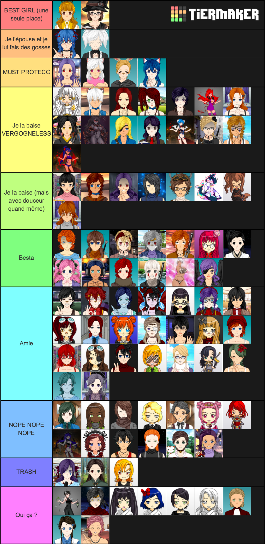 Best girl Tier List (Community Rank) - TierMaker