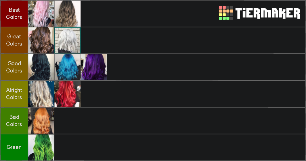 Best Hair Color Tier List (Community Rankings) - TierMaker