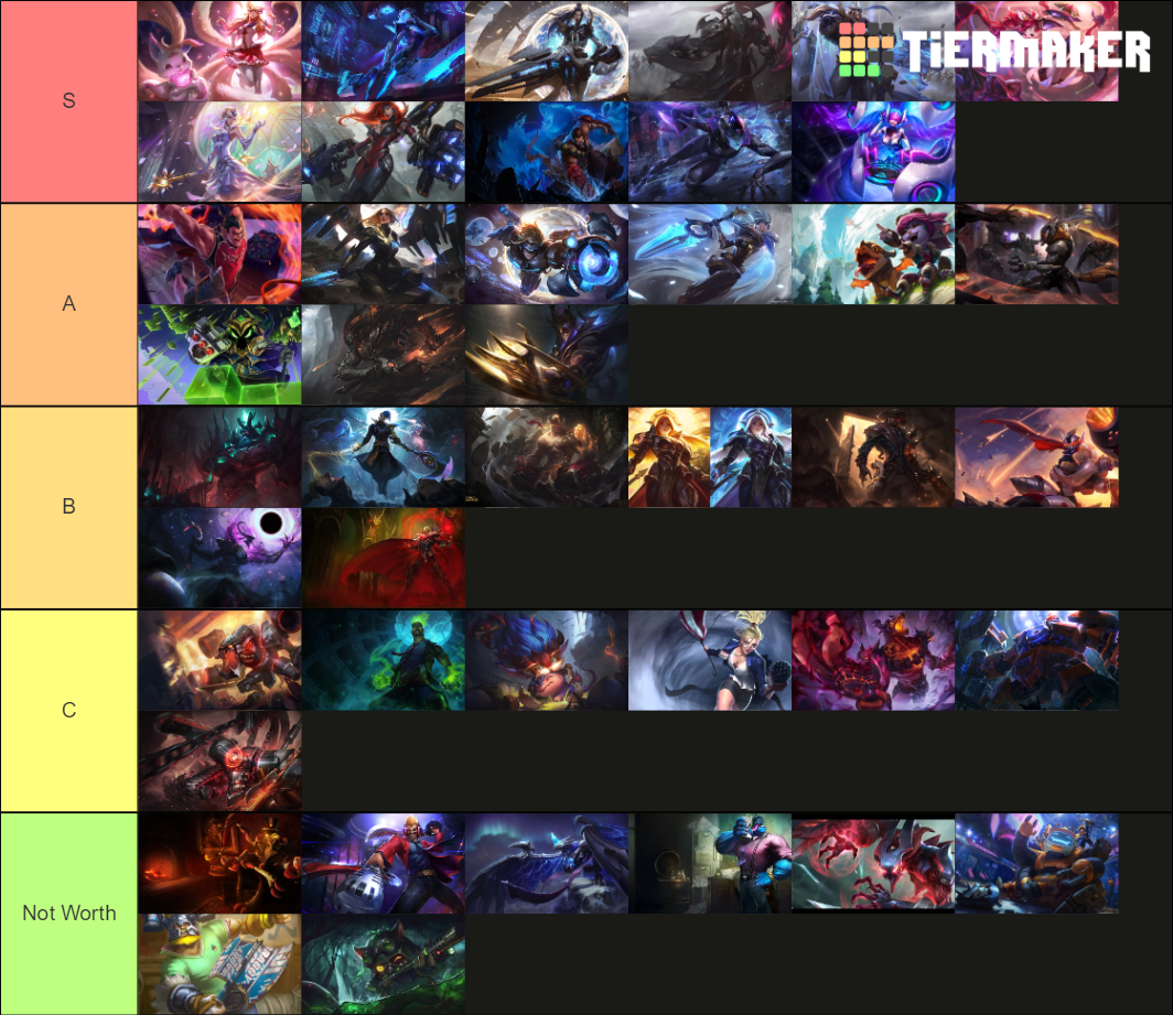 Best Legendary/Ultimate Skins Tier List (Community Rankings) - TierMaker