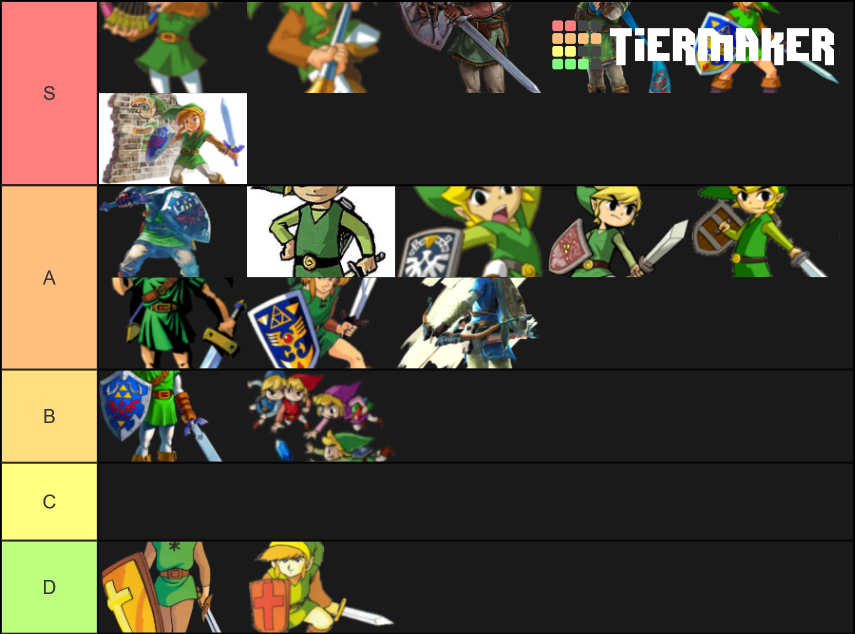 Best LOZ Link designs Tier List (Community Rankings) - TierMaker