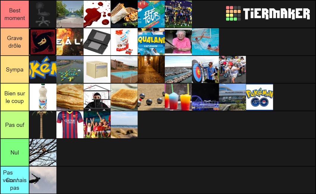 best moment cap d'agde Tier List (Community Rankings) - TierMaker