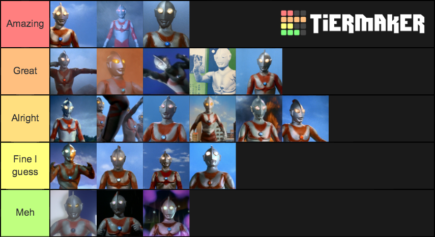 Best Of Ultraman Jack Suit Tier List (Community Rankings) - TierMaker