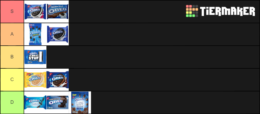 BEST OREO FLAVORS Tier List (Community Rankings) - TierMaker