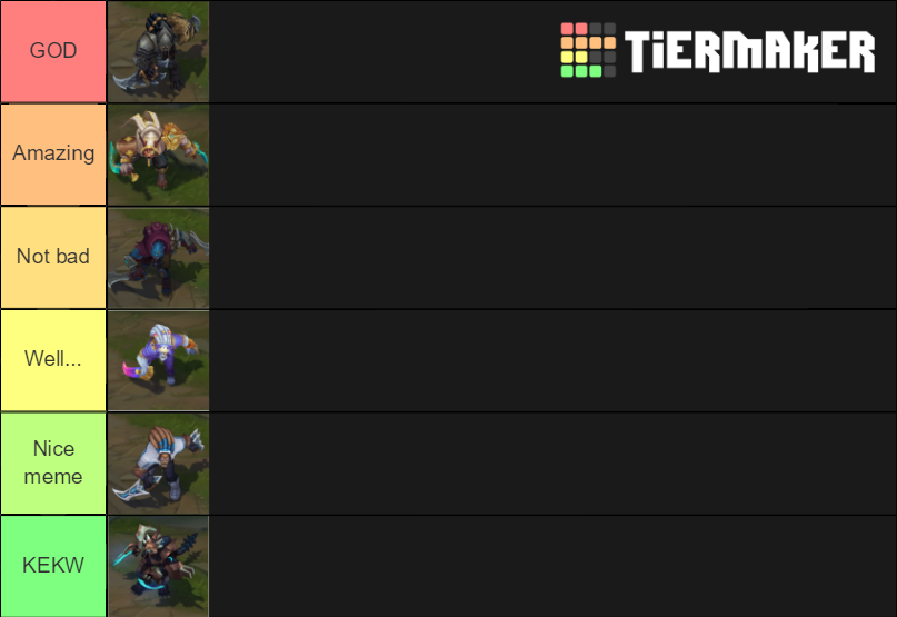 Best Rengar skins Tier List (Community Rankings) - TierMaker