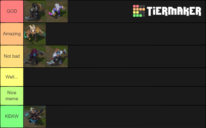 Best Rengar skins Tier List (Community Rankings) - TierMaker