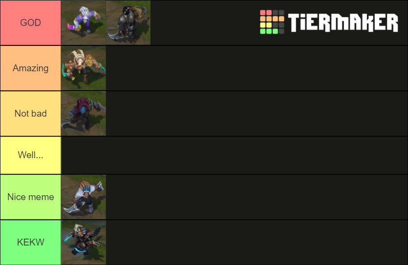 Best Rengar skins Tier List (Community Rankings) - TierMaker