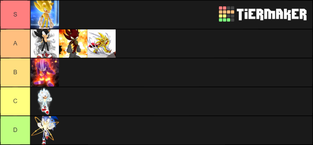 Best Sonic Forms Tier List (Community Rankings) - TierMaker