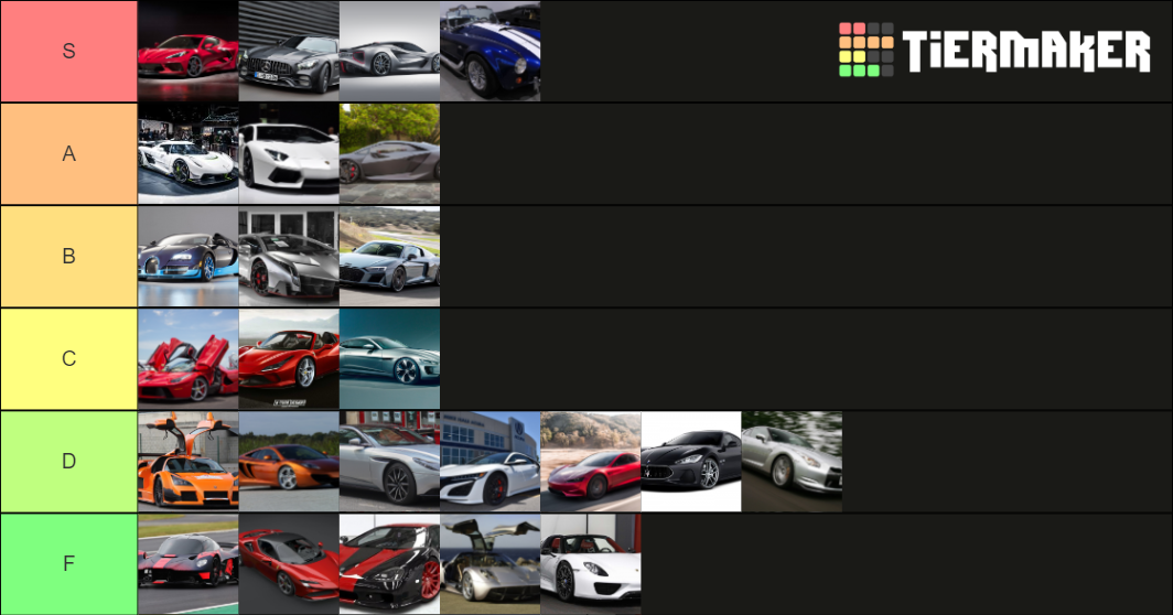 Best Sports Cars Tier List (Community Rankings) - TierMaker