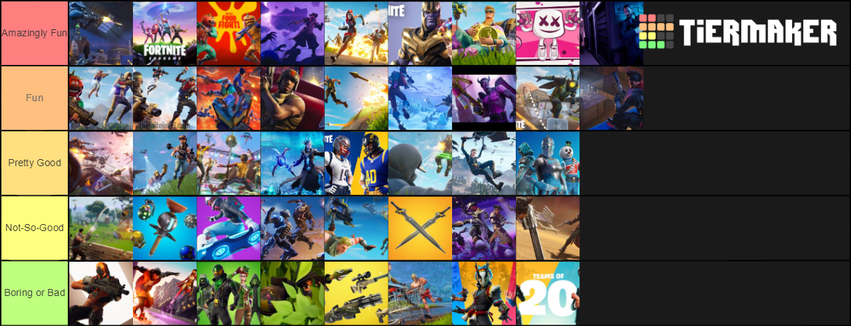 Best to Worst Fortnite LTMs Tier List (Community Rankings) - TierMaker