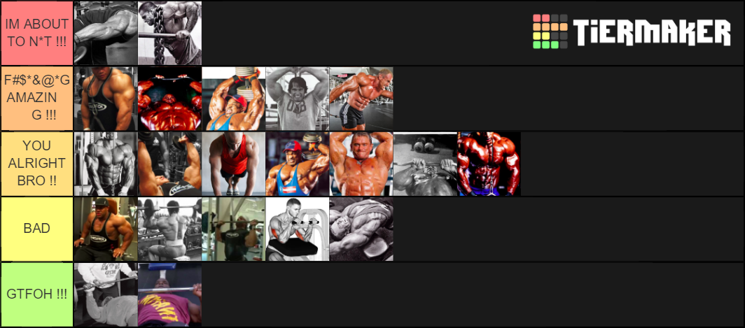 BEST TRICEP EXERCISES Tier List (Community Rankings) - TierMaker