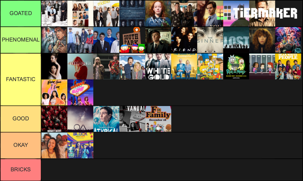 best tv shows of all time Tier List (Community Rankings) - TierMaker