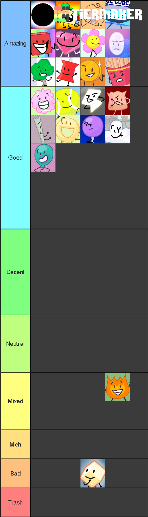 BFB Ranks Walt Edition Tier List (Community Rankings) - TierMaker