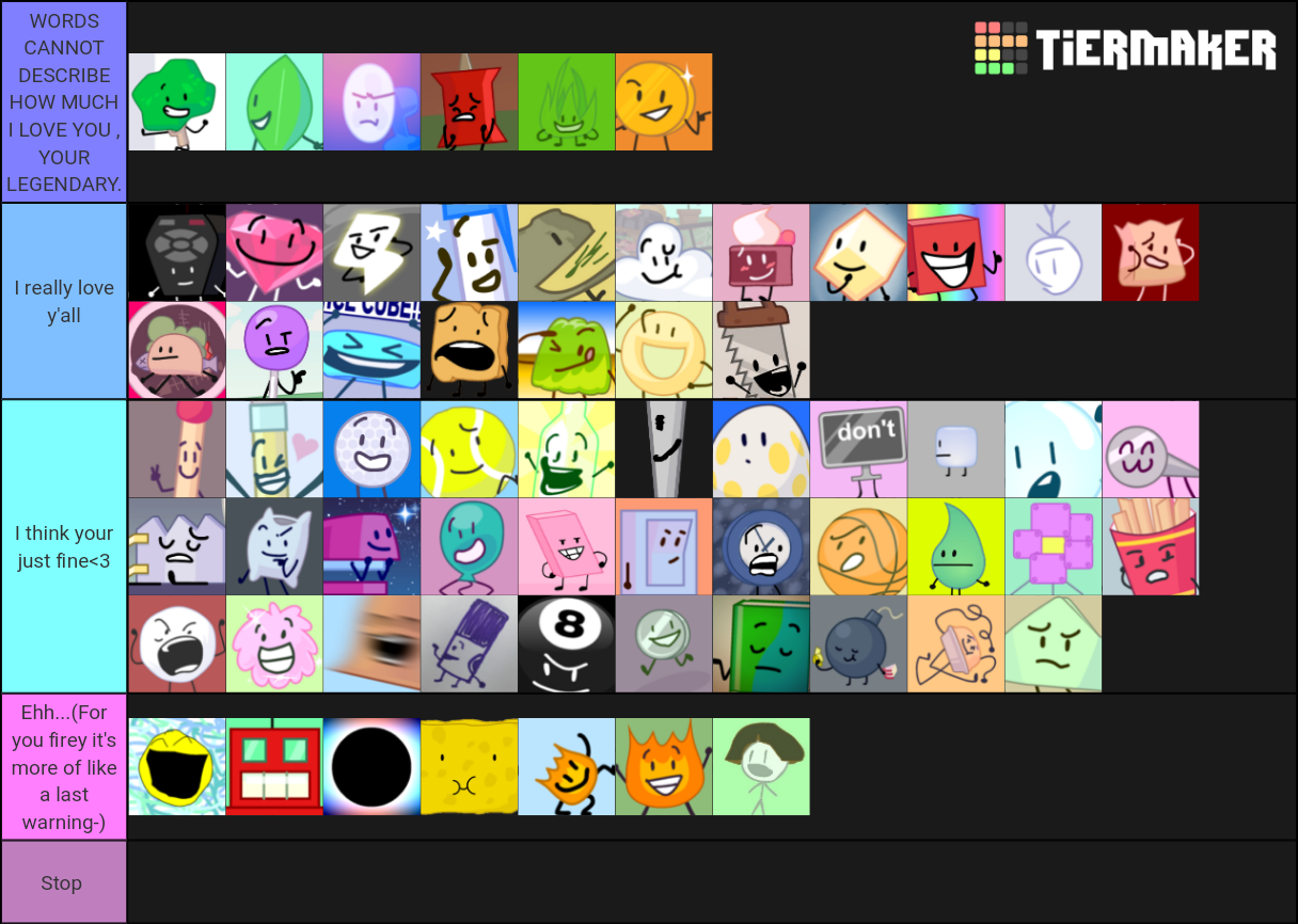 BFB: Worst to Best Tier List (Community Rankings) - TierMaker