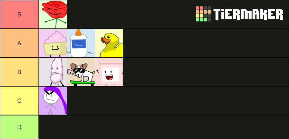 BFDI Mini Tier List (Community Rankings) - TierMaker