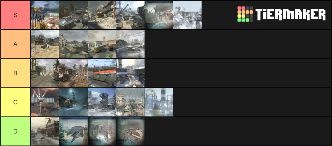 Black Ops 1 Multiplayer Maps Tier List (Community Rankings) - TierMaker