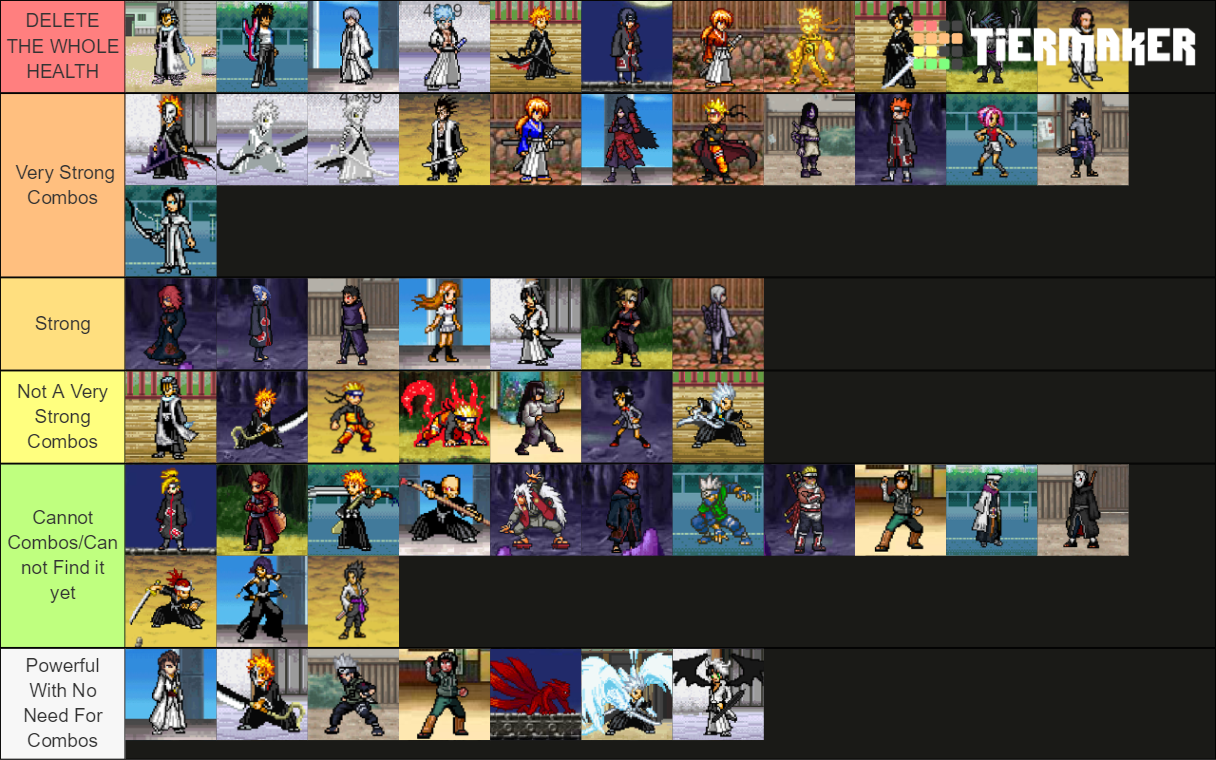 Bleach Vs Naruto Tier List (Community Rankings) - TierMaker