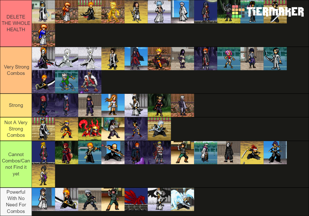 Bleach Vs Naruto Tier List (Community Rankings) - TierMaker