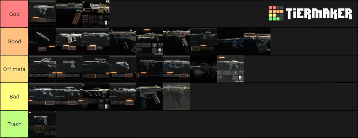 Bo4 launch guns Tier List (Community Rankings) - TierMaker