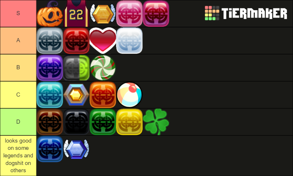 Brawlhalla colors Tier List (Community Rankings) - TierMaker