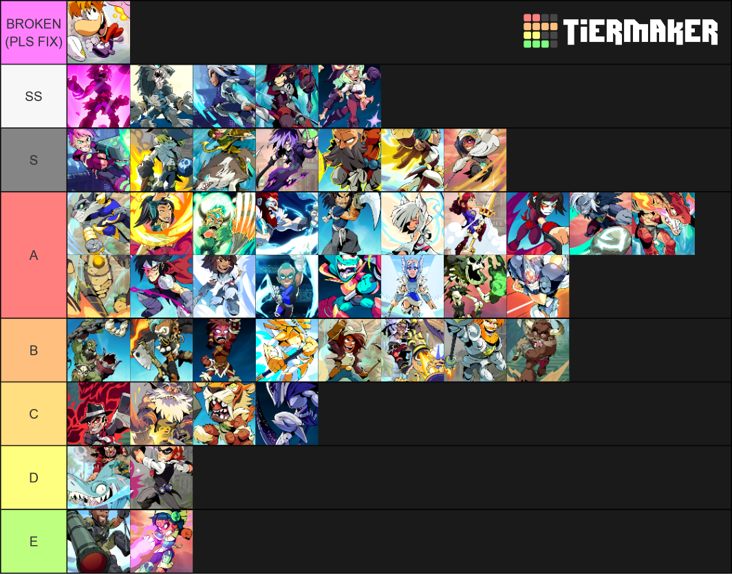 Brawlhalla Legend Tierlist Tier List (Community Rankings) - TierMaker