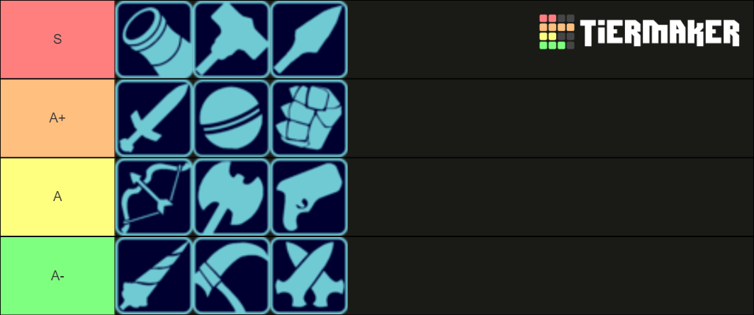Brawlhalla weapons Tier List (Community Rankings) - TierMaker