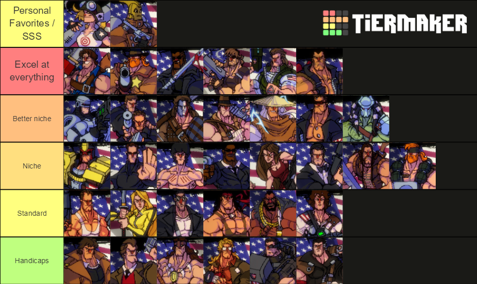 Broforce Bros Tier List (Community Rankings) - TierMaker
