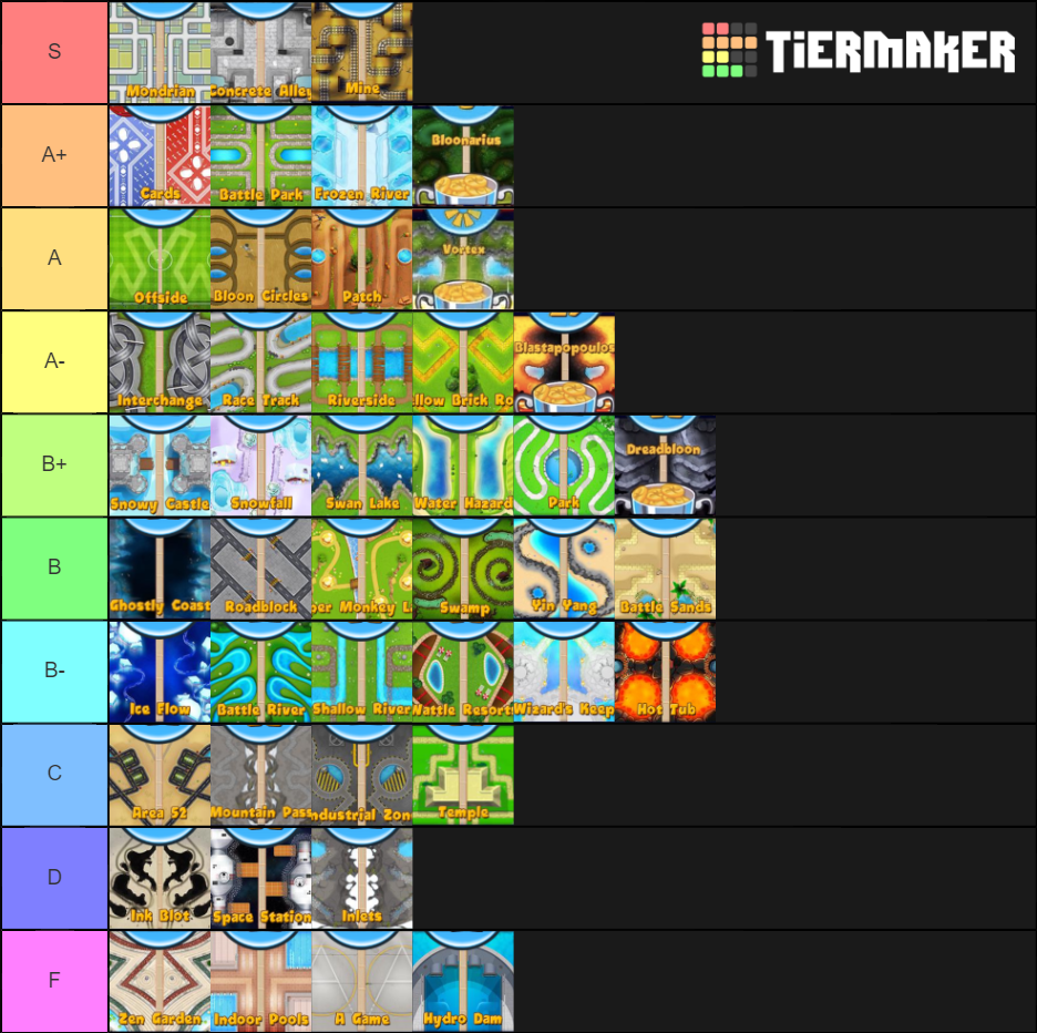 BTD Battles Maps (Mobile Version) Tier List (Community Rankings ... BTD Battles Maps (Mobile Version) Tier List (Community Rankings ...