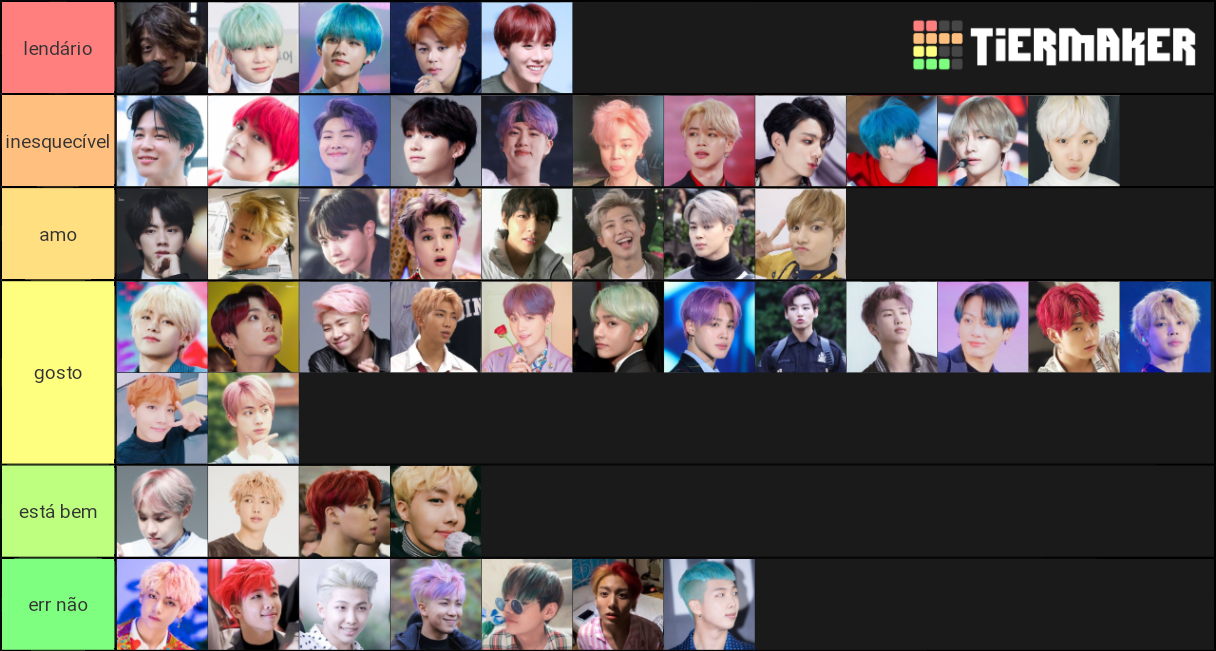 bts hair Tier List (Community Rankings) - TierMaker