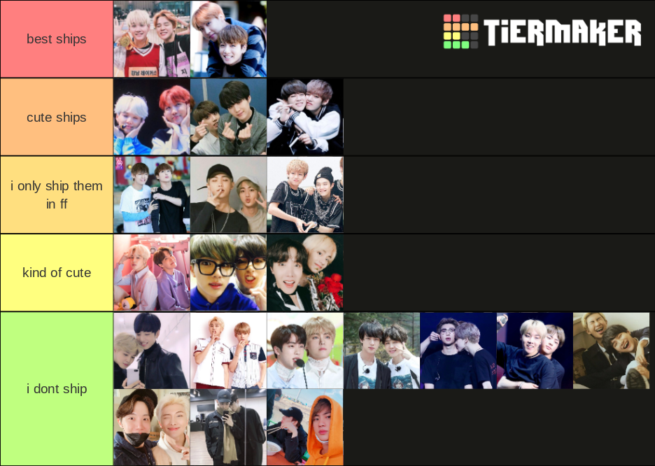 bts ships Tier List (Community Rankings) - TierMaker