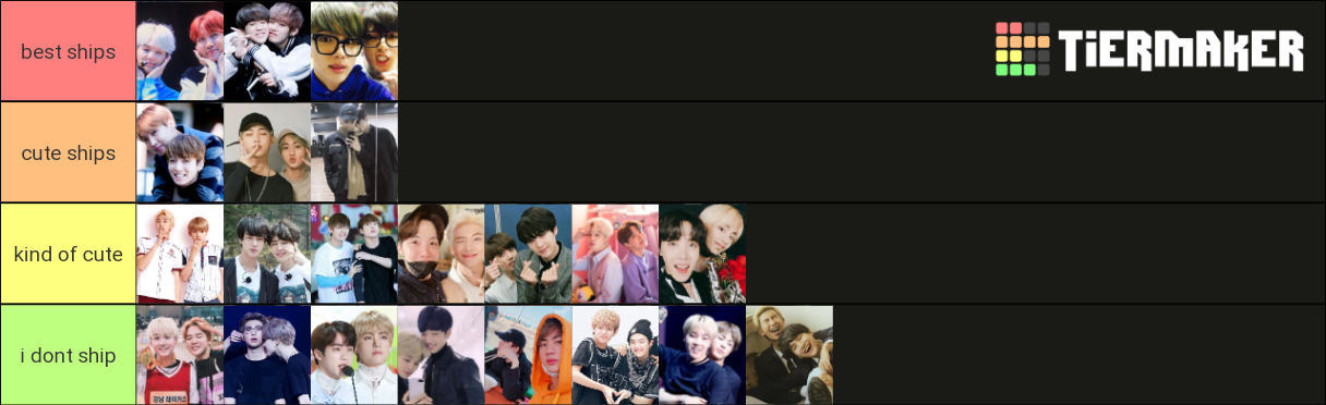 bts ships Tier List (Community Rankings) - TierMaker